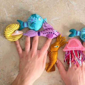 Ocean Finger Puppet Set Pout Pout Fish Octopus Finger Puppet - Etsy