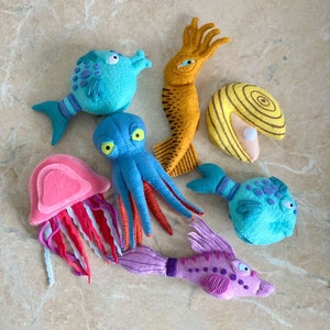 Ocean Finger Puppet Set Pout Pout Fish Octopus Finger Puppet - Etsy
