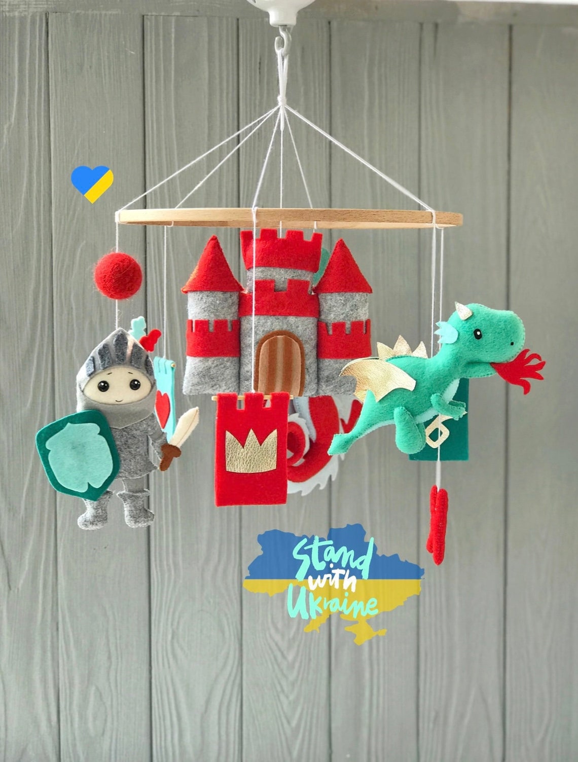 Baby Mobile Nursery Room Decor Dragon Mobile With Knight - Etsy