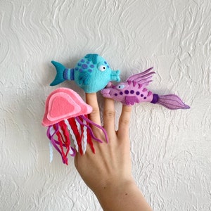 Ocean Finger Puppet Set Pout Pout Fish Octopus Finger Puppet - Etsy