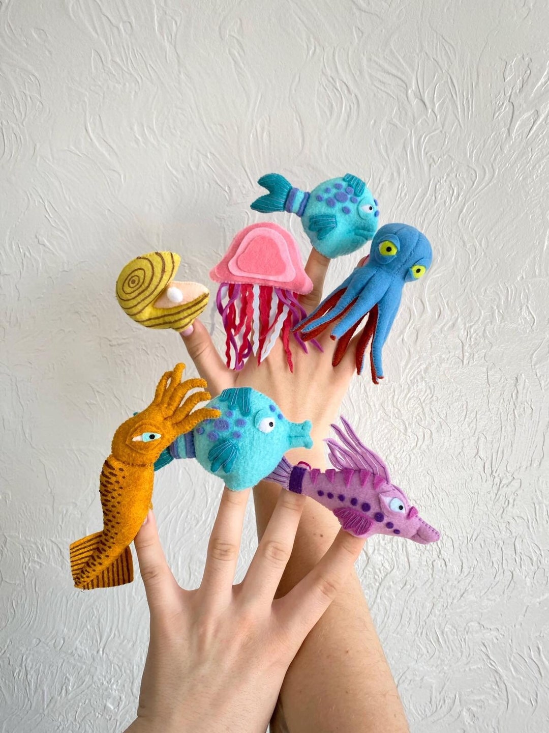 Ocean Finger Puppet Set Pout Pout Fish Octopus Finger Puppet - Etsy