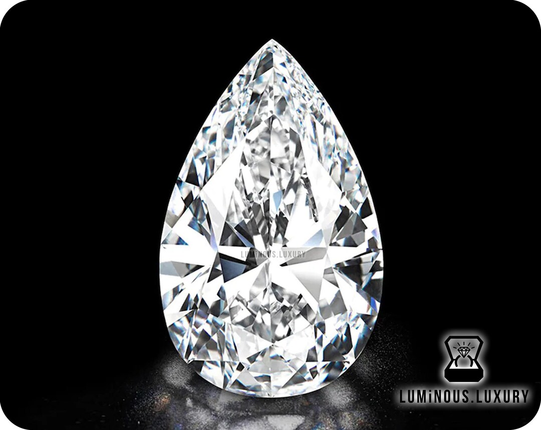 Colorless 14 x 10 MM Full Fiery White Pear/Tear Drop Cut Loose ...