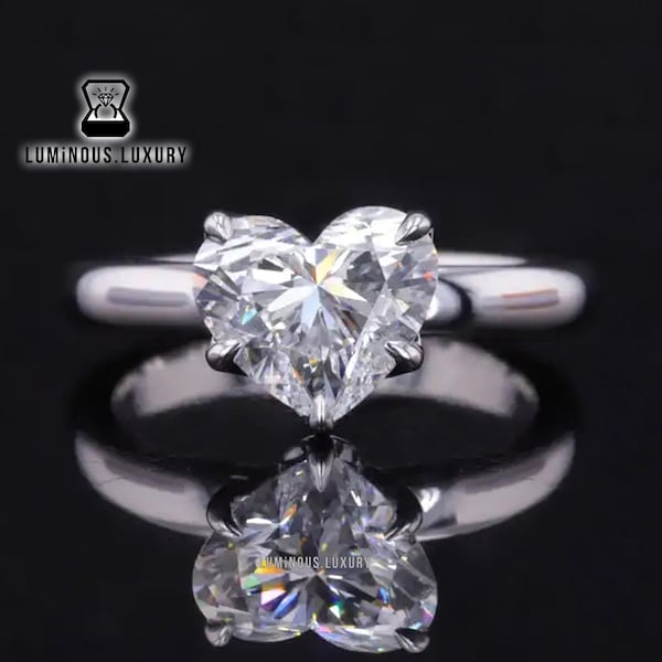 2.5 Carat Heart Ring - Etsy