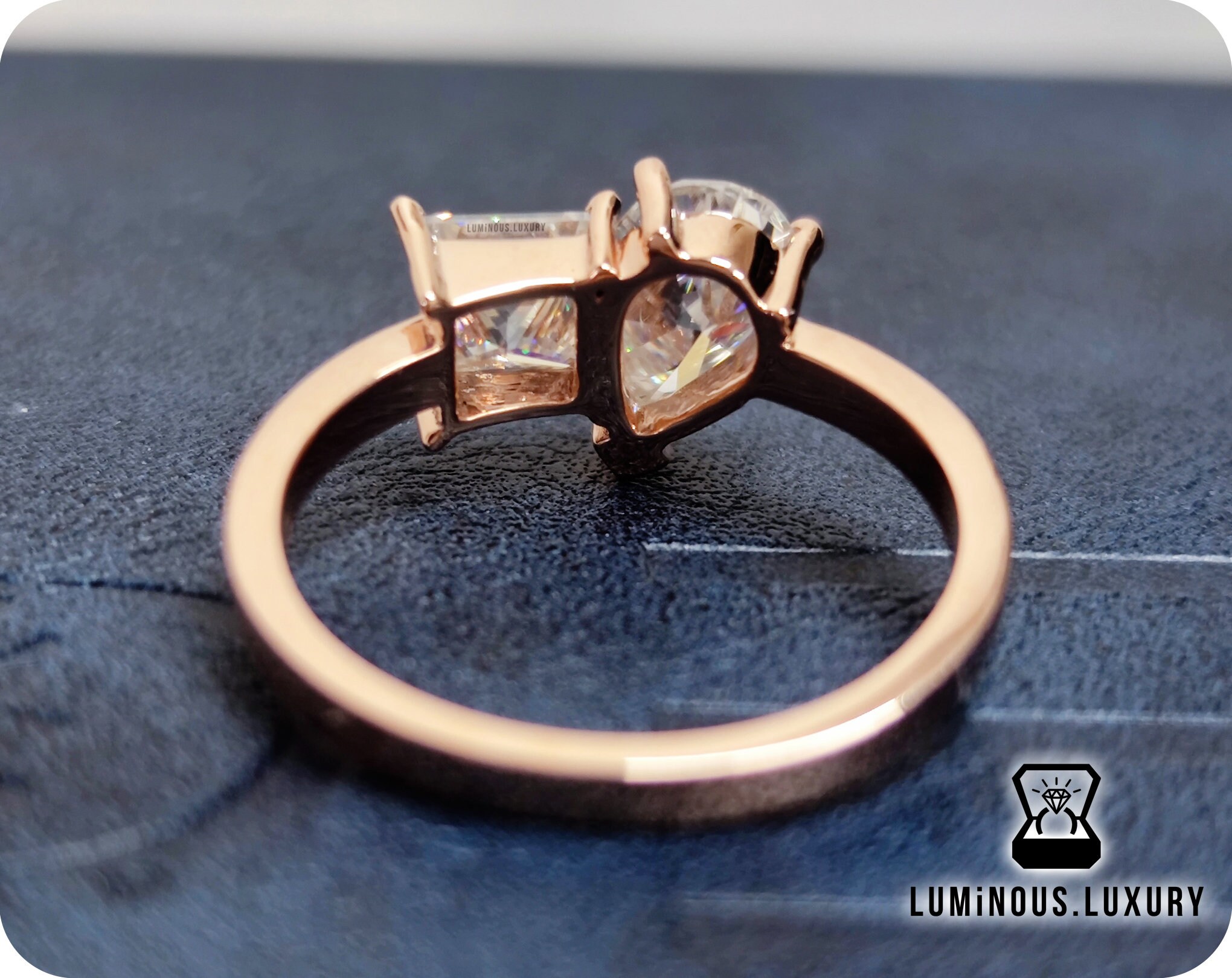 Emily Ratajkowski Celebrity Engagement Ring With Full White | Etsy