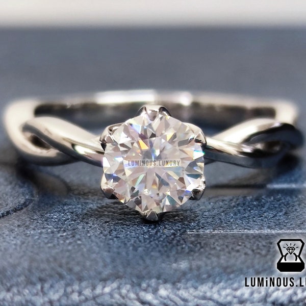 Twisted Band Engagement Ring - Etsy