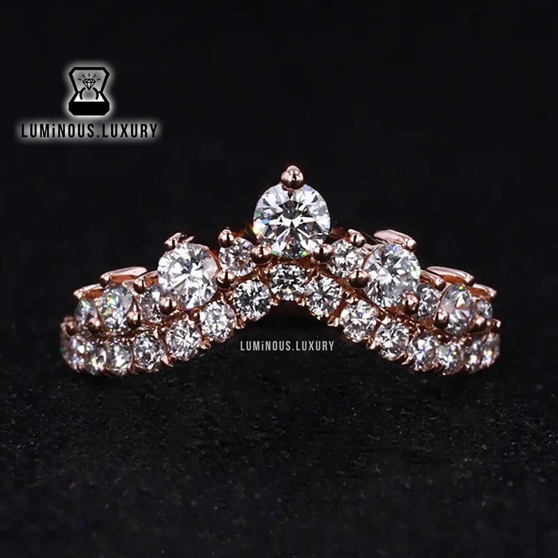Crown Wedding Band - Etsy