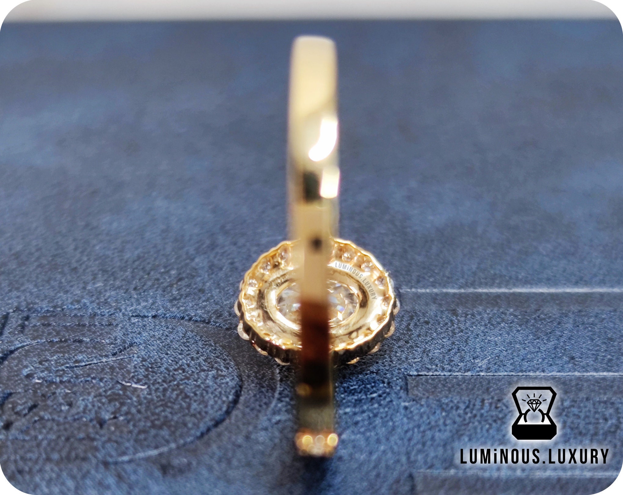 Full Bezel With Halo Oval Brilliant Cut Moissanite Engagement - Etsy