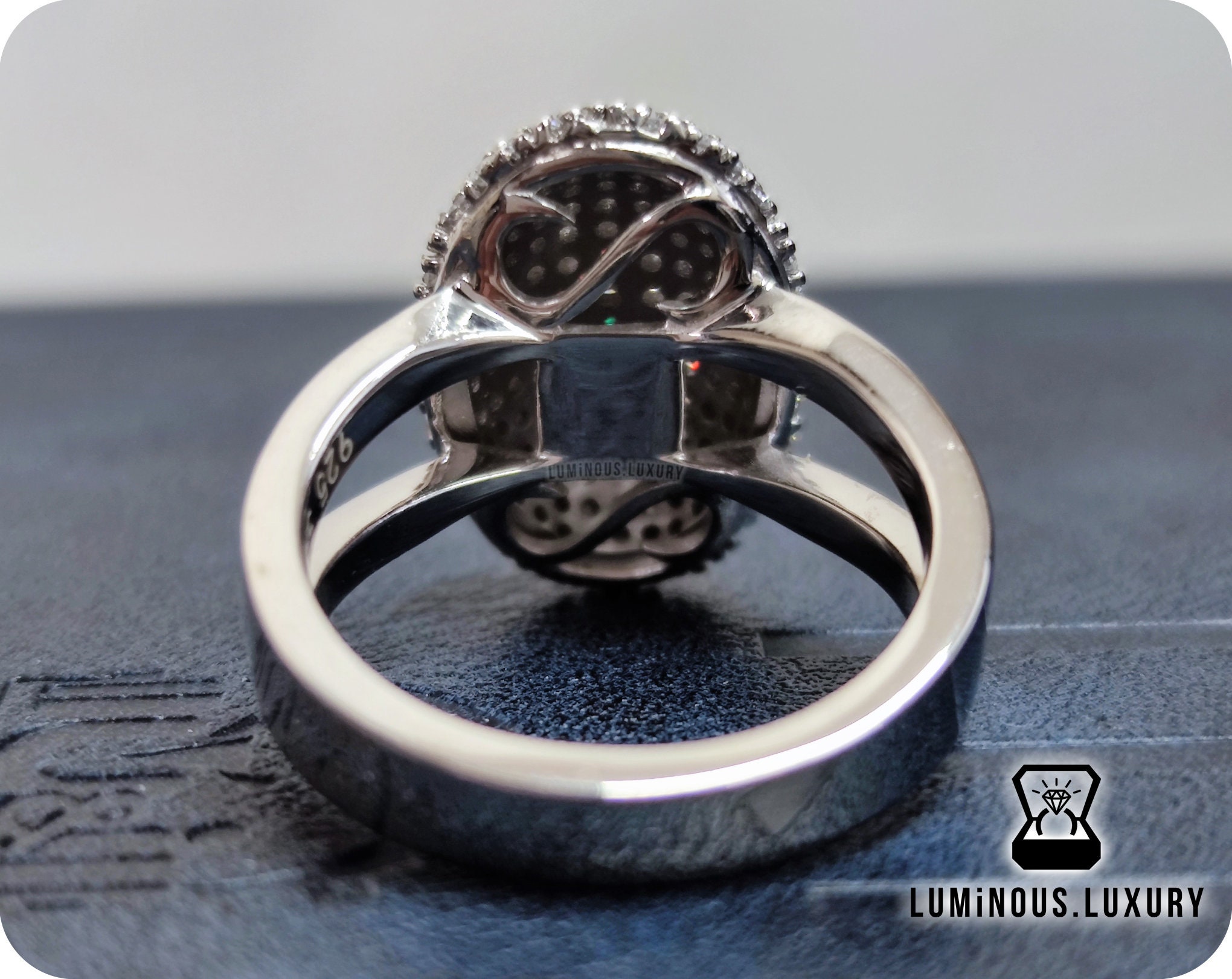 Twilight Bella Ring Full White D Color Round Moissanite | Etsy