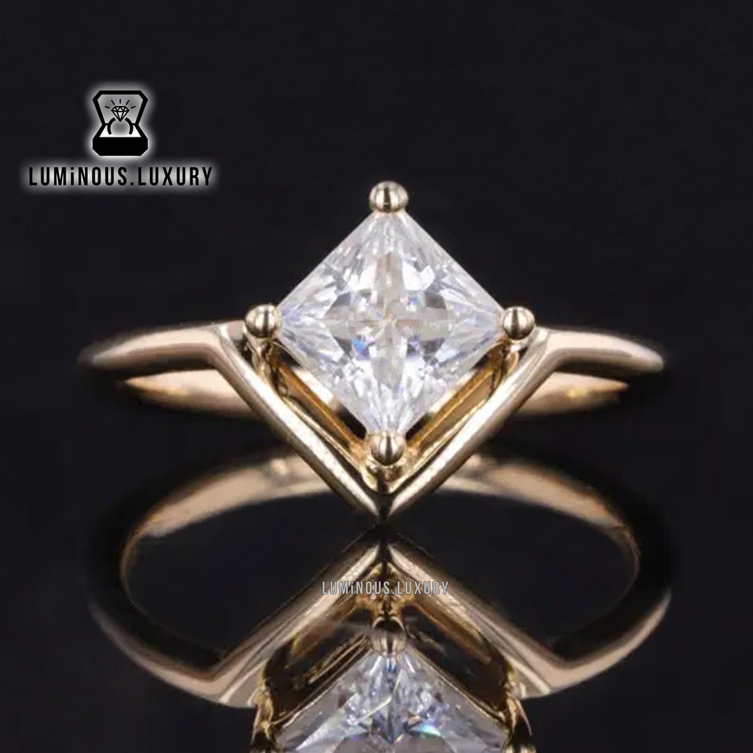 4 Rounded Prong Antique Solitaire Anniversary Ring, 1.25/ 2/ 2.50 Carat ...