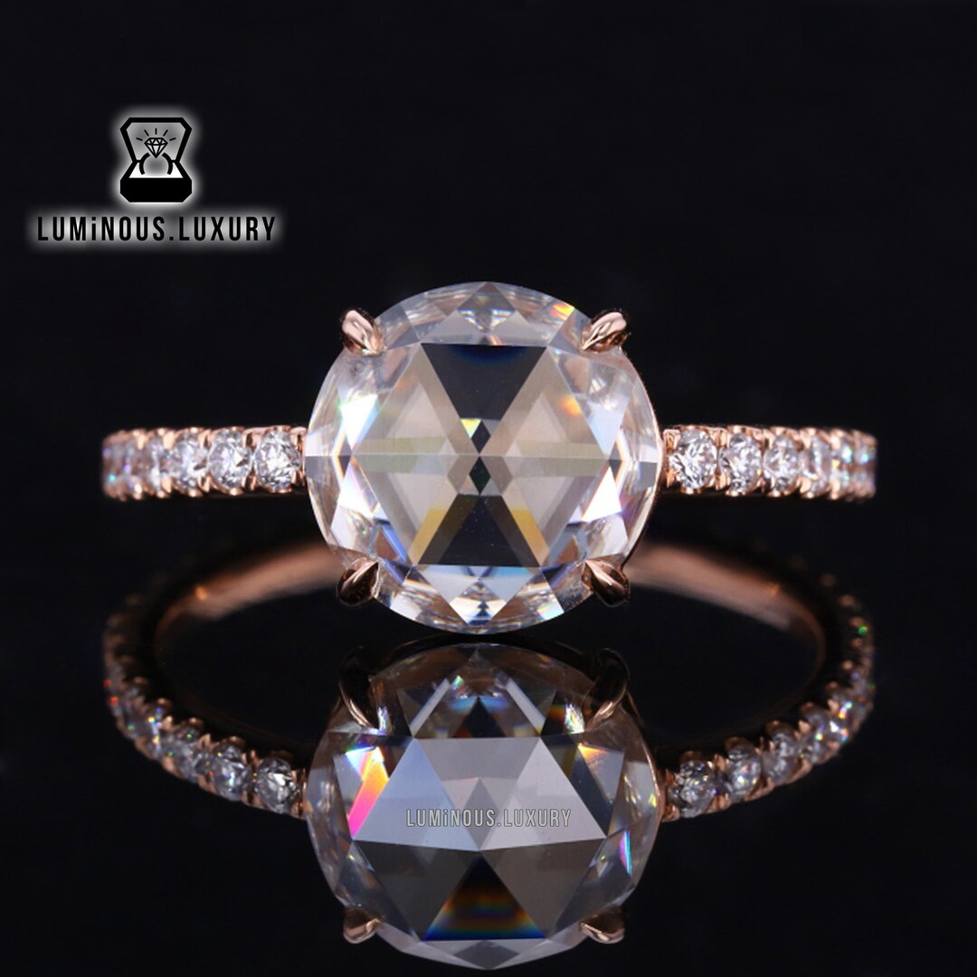 Low Profile Setting 4 Claw Prong Solitaire Ring: 1.75/2.50/3.25 Carat ...