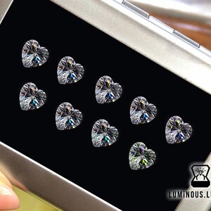 Colorless Heart Cut 0.20 Carat to 3.30 Carat Full Fiery White Loose ...