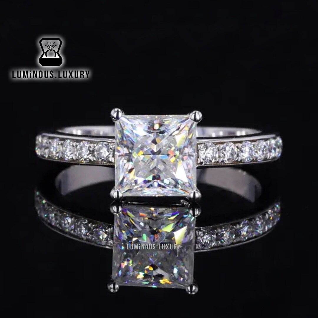 4 Rounded Prong Bead & Bright Set Anniversary Ring, Lovely 1.6/2.5/3.5 ...