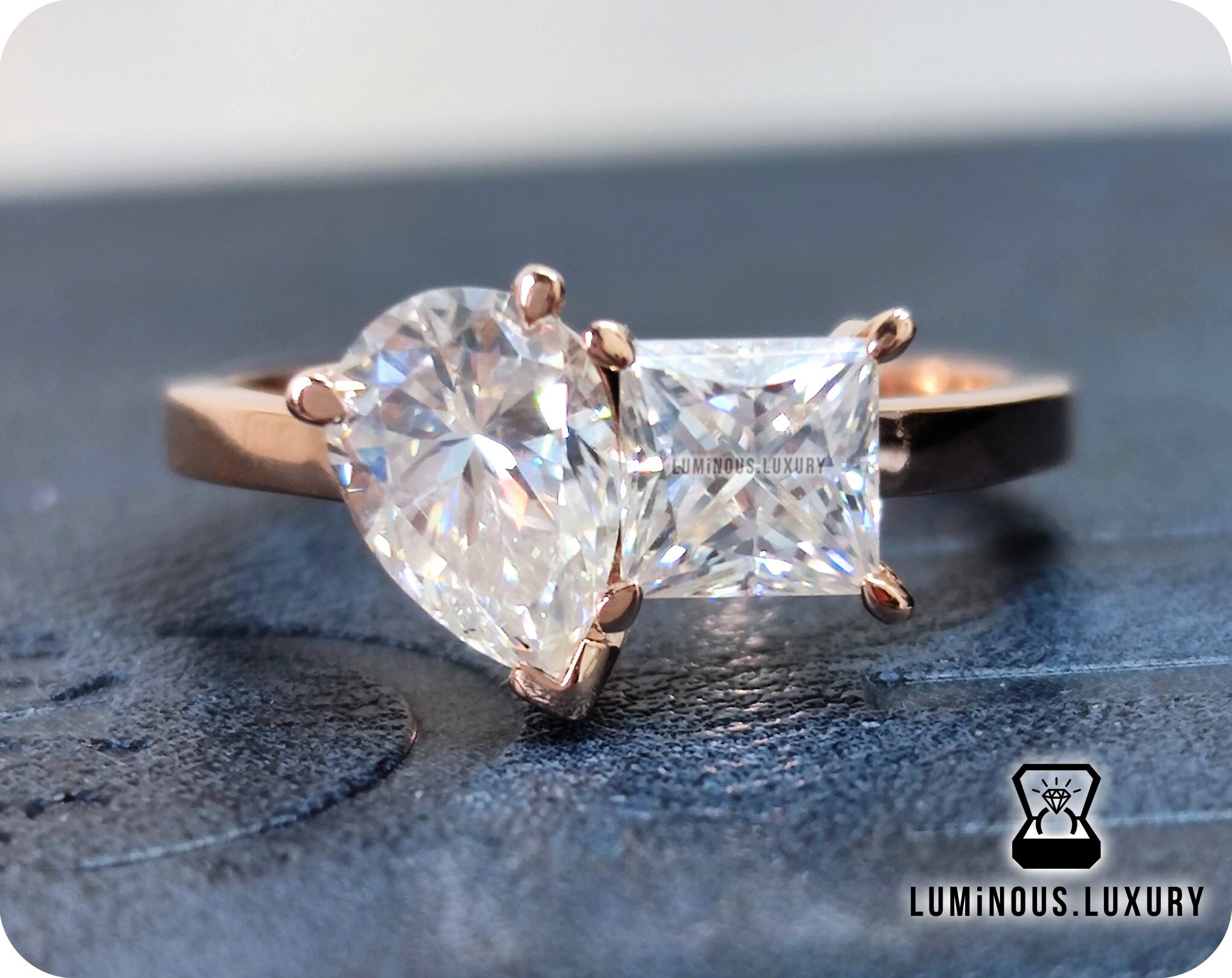 Emily Ratajkowski Celebrity Engagement Ring With Full White | Etsy