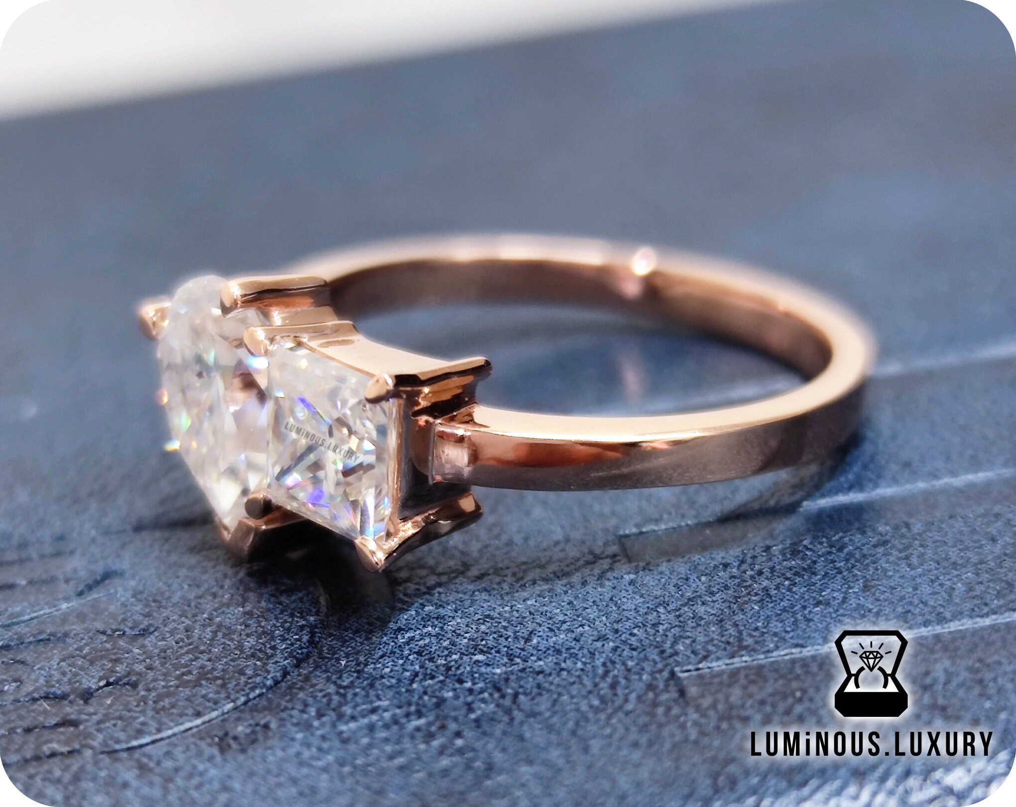 Emily Ratajkowski Celebrity Engagement Ring With Full White | Etsy