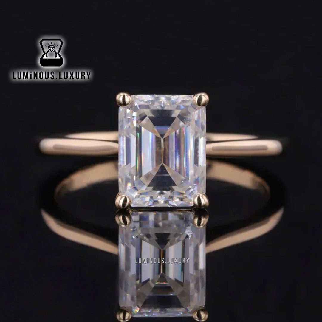 4 Rounded Prong Cathedral Set Solitaire Ring Sparky 1.75/ - Etsy UK