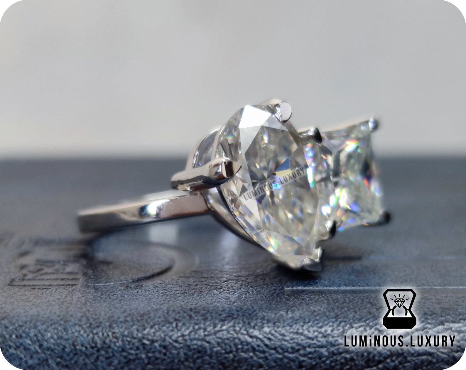 4.5 TCW Emily Ratajkowski Celebrity Engagement Ring With - Etsy