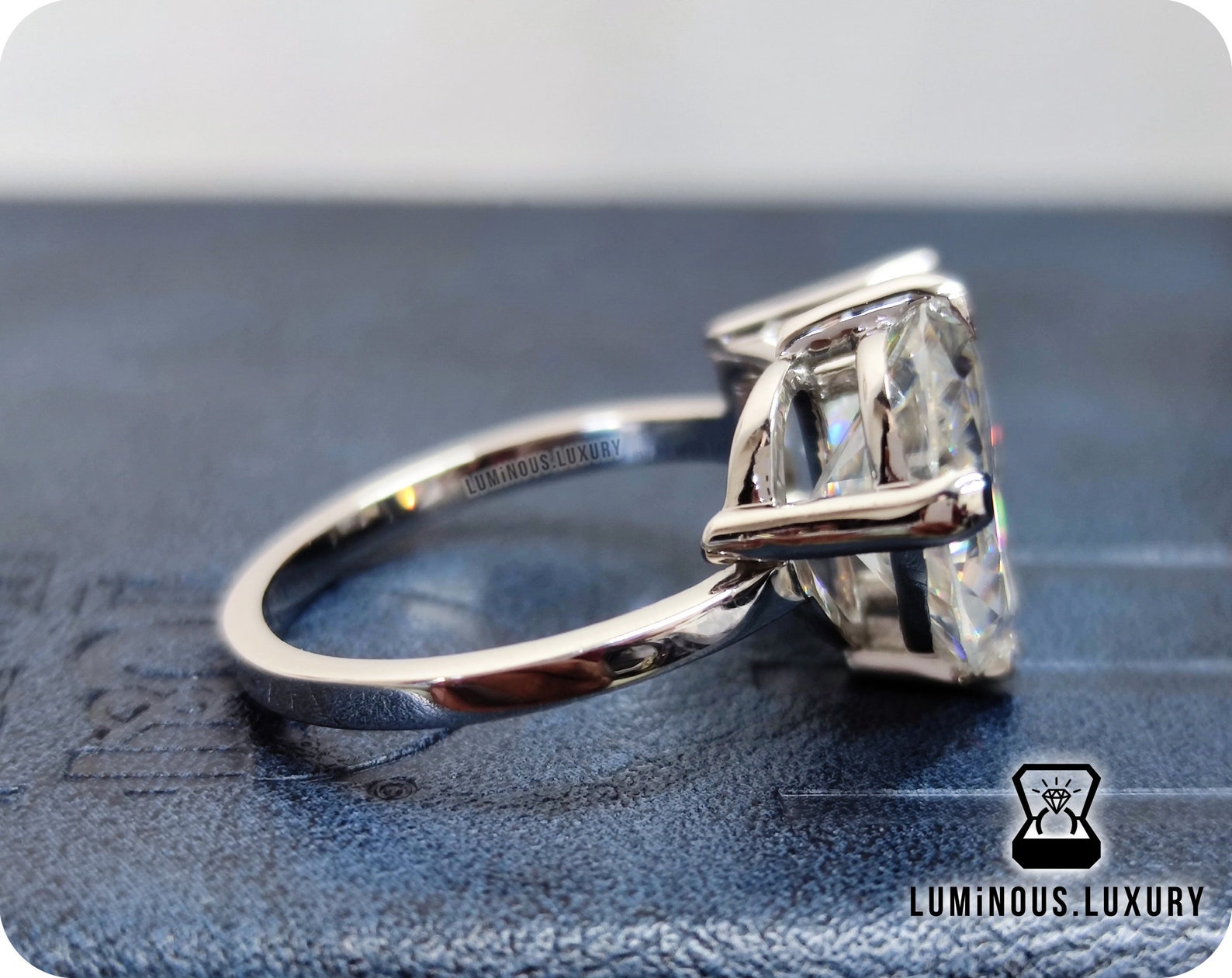 4.5 TCW Emily Ratajkowski Celebrity Engagement Ring With - Etsy