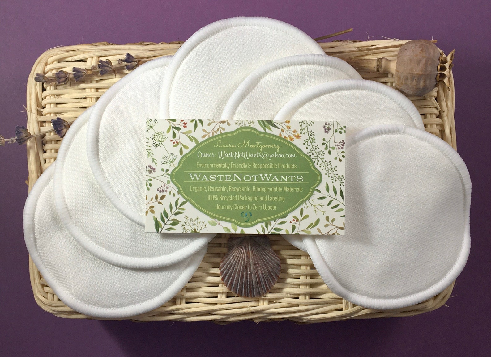 Cotton Pads Washable Reusable Face Makeup Remover Wipes Gift Set 7pcs ...