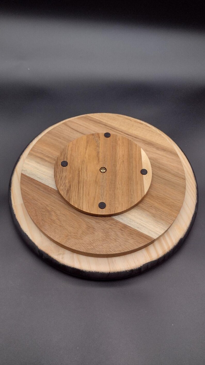 Lazy Susan Turntable 12" Wooden Hand Painted, Mandala Dot Art Theme in ...