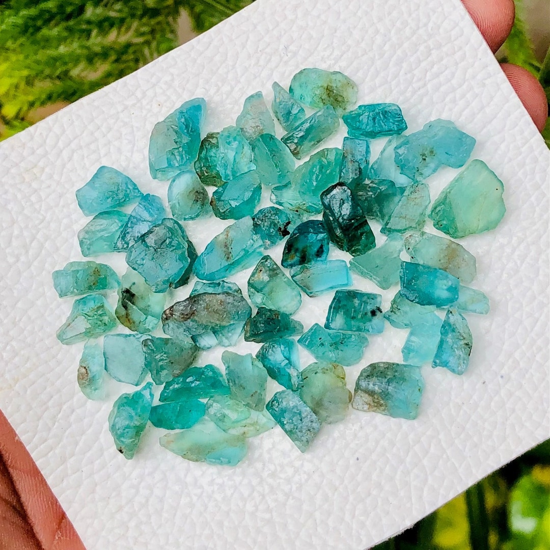 Natural Blue Apatite Rough 6x4 7x5 MM Raw ,natural Apatite Rough, Loose ...