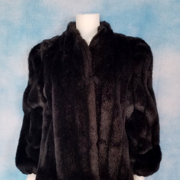 Black Fur Coat - Etsy