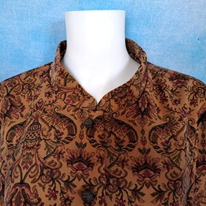 Vintage NWT Early 2000s Mandarin Rococo Jacobean Jacket, Stand Collar ...