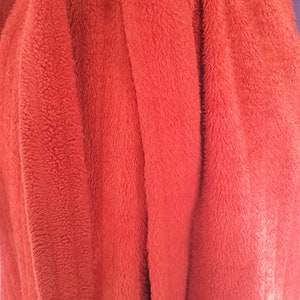 Vintage 70s Rust Furry Ribbed Velour Robe/ Size M - Etsy
