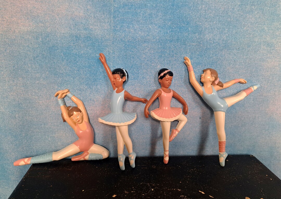Vintage 1990 Set of 4 Distinct Plastic Resin Kids Ballet Dancers ...