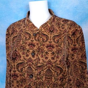 Vintage NWT Early 2000s Mandarin Rococo Jacobean Jacket, Stand Collar ...