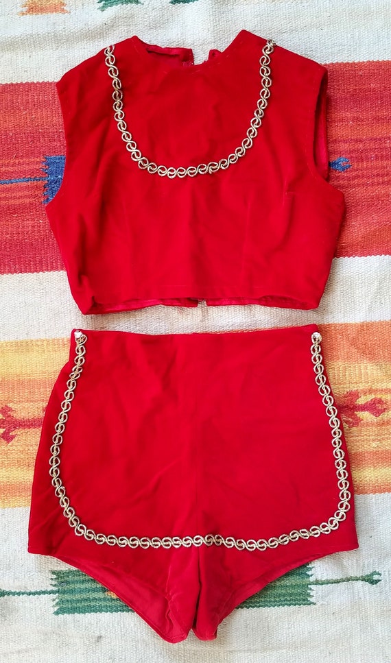 1960's Majorette Outfit with Bloomers and Cape Blue a… - Gem