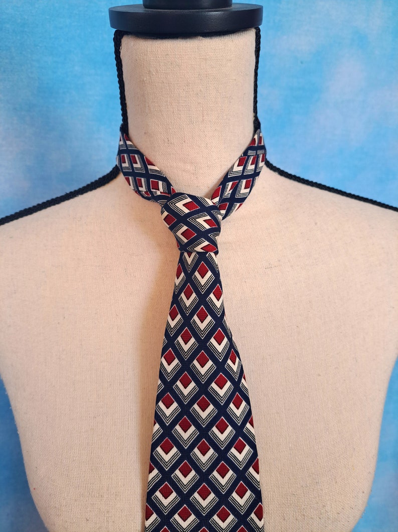Vintage 80s Art Deco Liberty of London Silk Tie, Peacock Tail Diamond ...