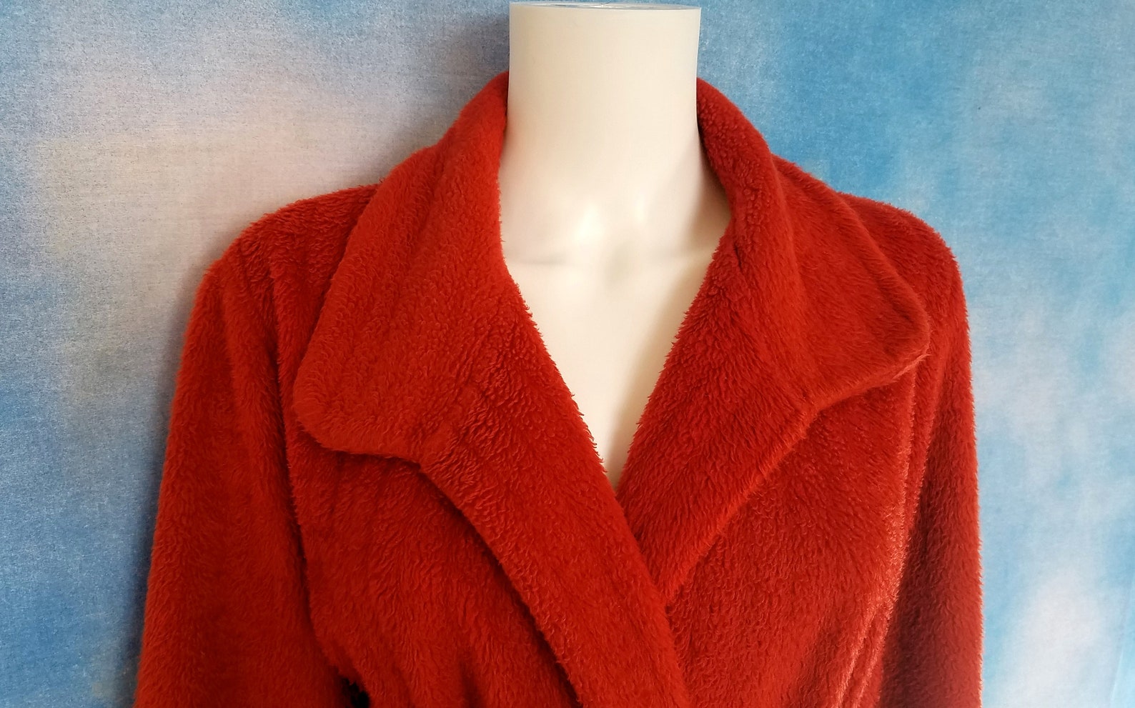 Vintage 70s Rust Furry Ribbed Velour Robe/ Size M - Etsy