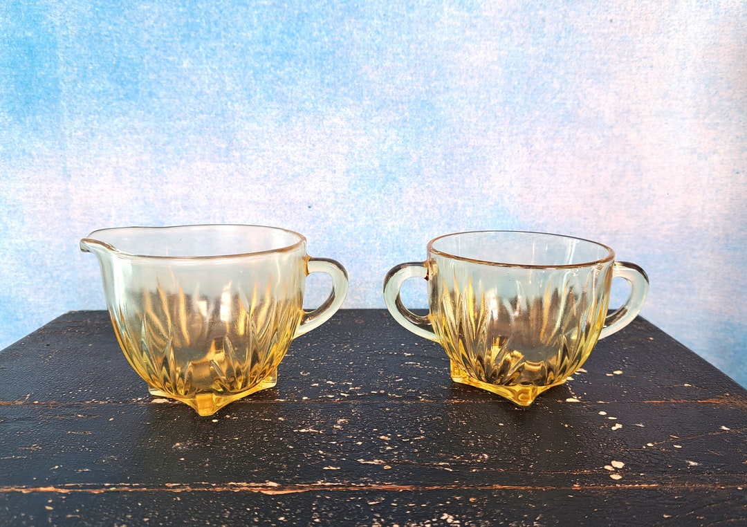 Vintage 1940s or 1950s Amber Yellow Ombre Federal Imperial Glass ...