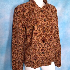 Vintage NWT Early 2000s Mandarin Rococo Jacobean Jacket, Stand Collar ...