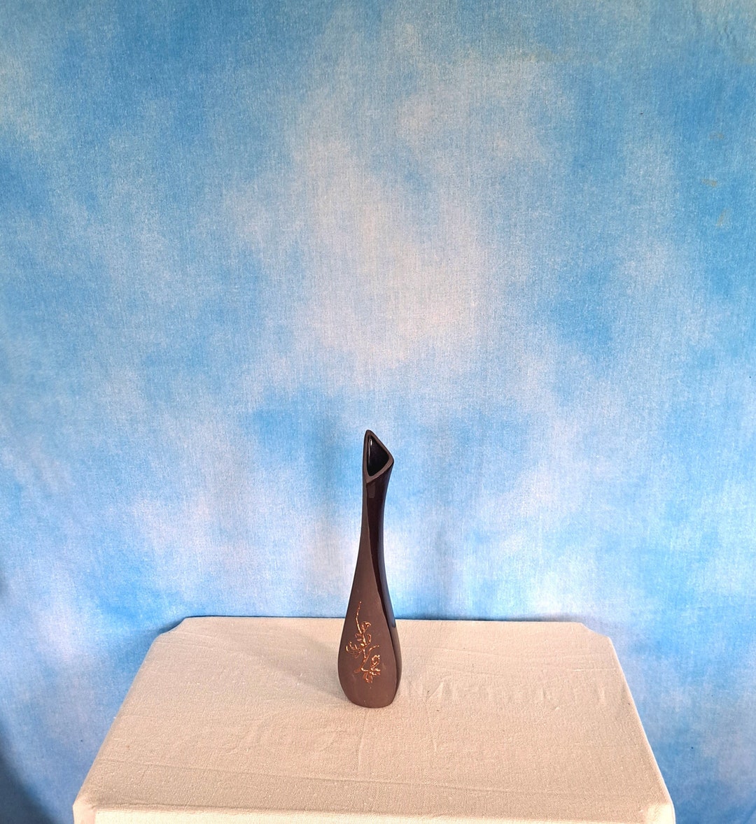 Vintage 1950s MCM Atomic Unique Asymmetrical Slab Art Pottery Espresso ...