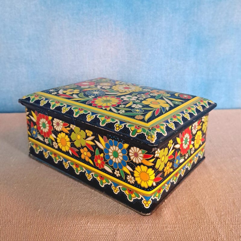 Floral Tin Box - Etsy
