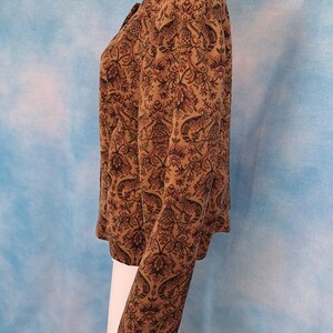 Vintage NWT Early 2000s Mandarin Rococo Jacobean Jacket, Stand Collar ...
