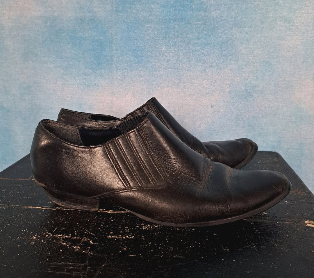 Vintage 80s Black Pointed Ankle Western Booties/ Flings/ Size 7-7.5 - Etsy