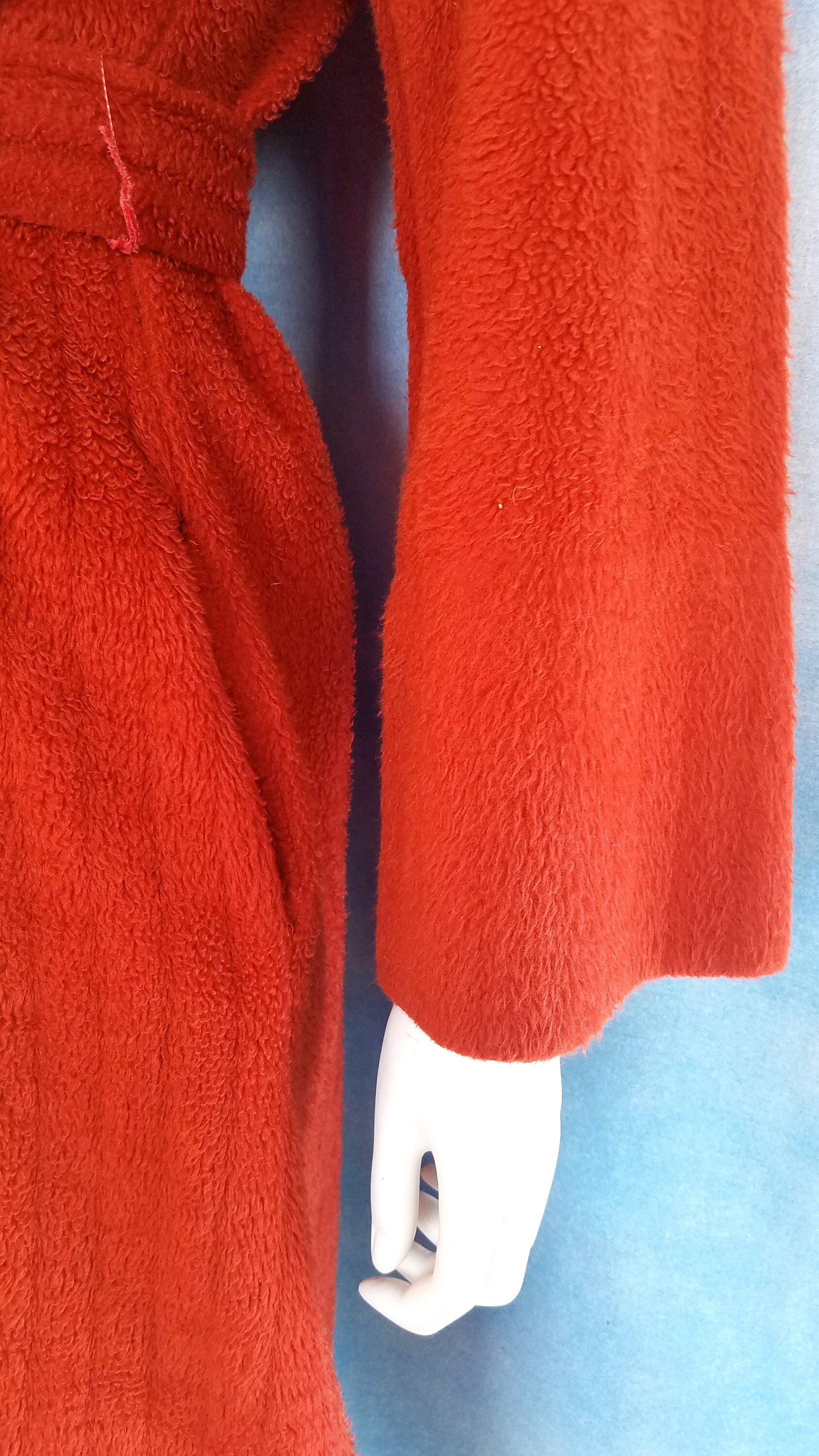 Vintage 70s Rust Furry Ribbed Velour Robe/ Size M - Etsy