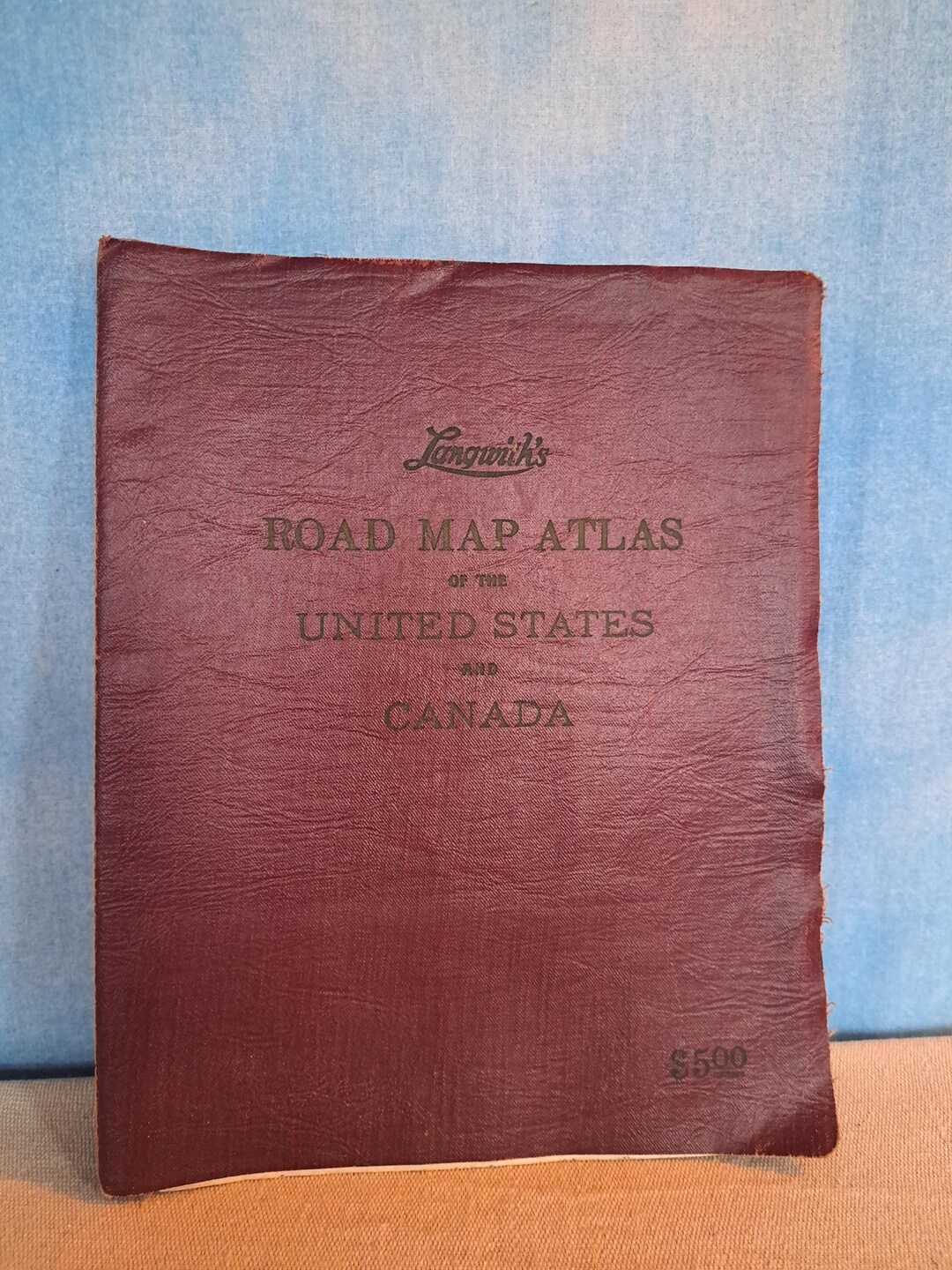 Vintage Antique 1929 Langwith's Road Map Atlas of the United States and ...