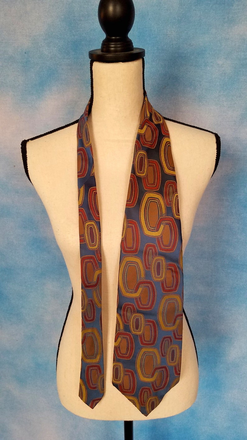 Vintage 70s Mod Atomic Pop Art Abstract Geometric Cravat Wide - Etsy