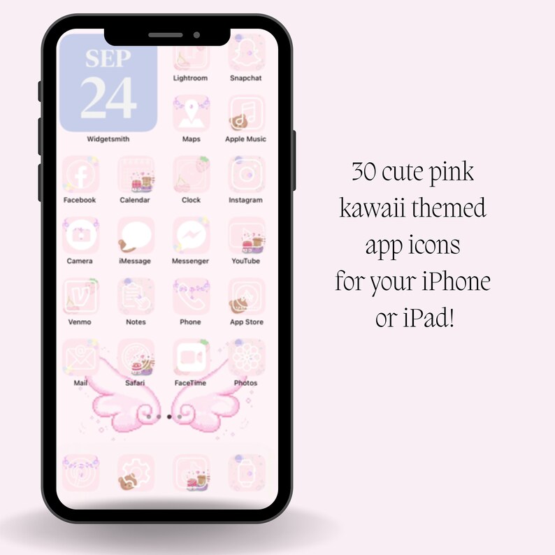 Kawaii Cute Pastel Aesthetic Ios 16 App Icon Covers FREE - Etsy