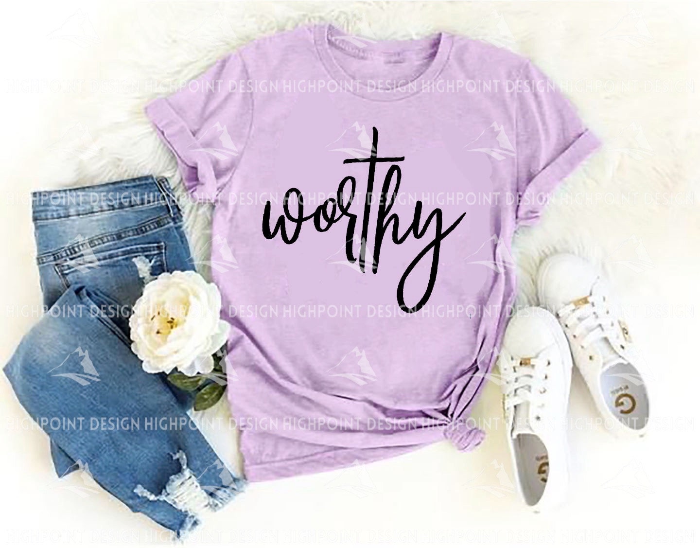 Worthy Cursive PNG Digital - Etsy