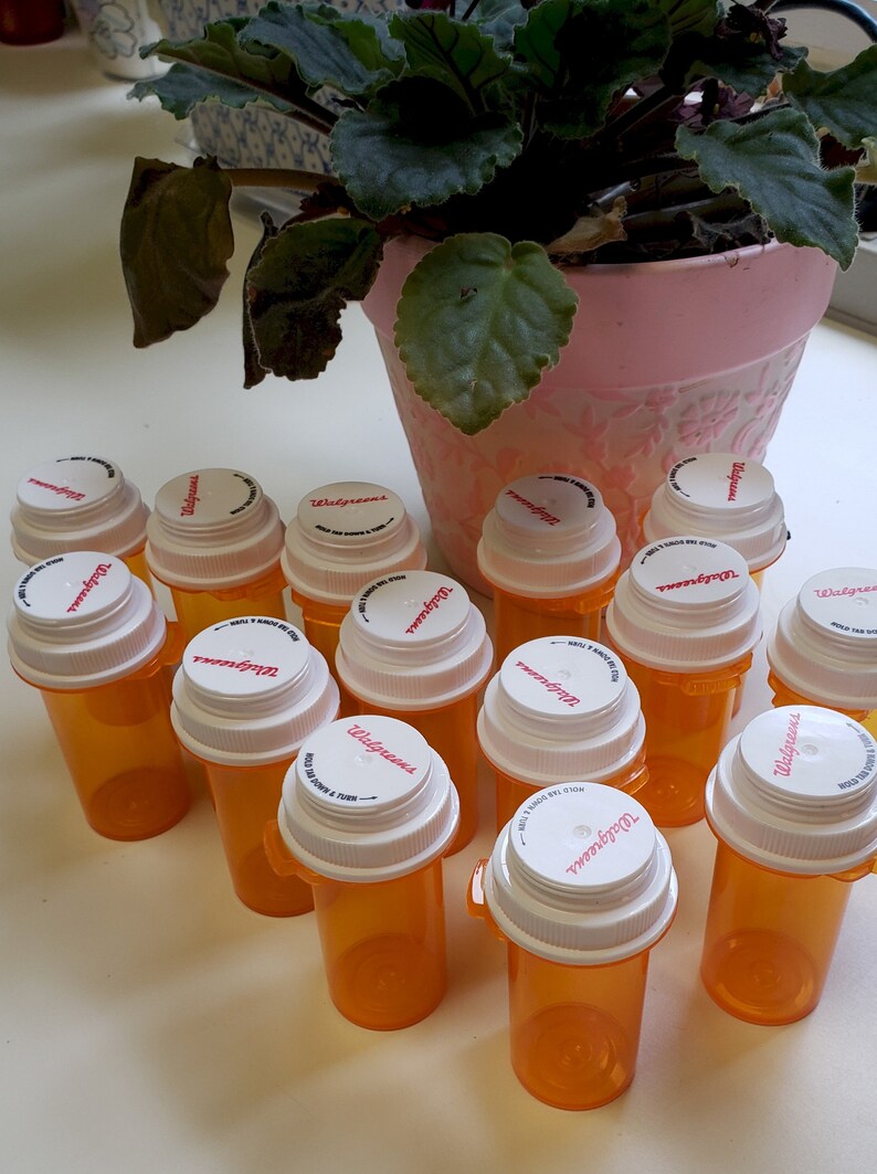 Prescription Pill Bottles Storage With Lids L Plastic Medicine - Etsy