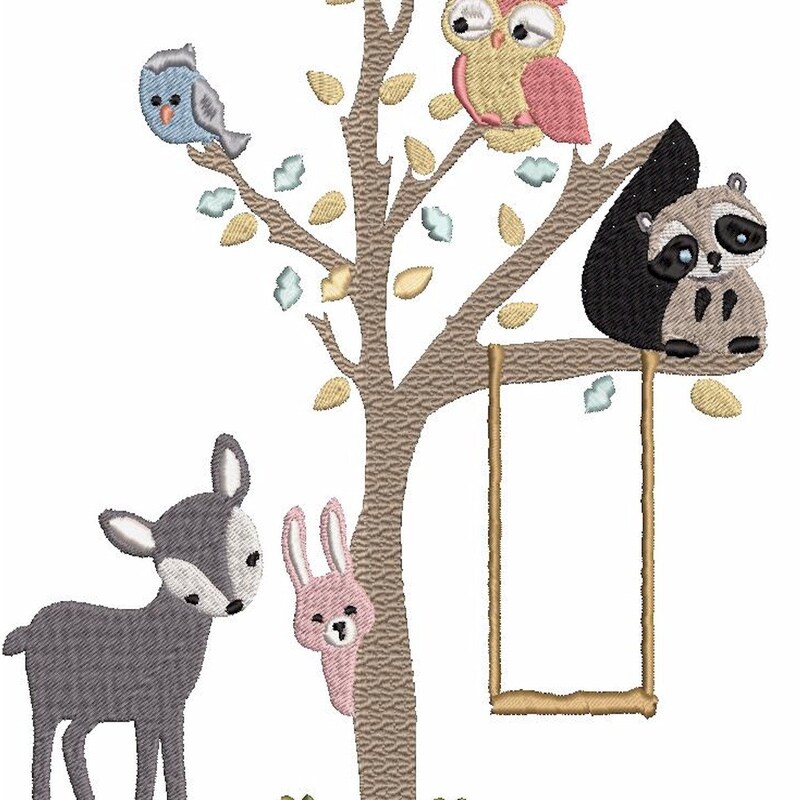 Owl Forest Embroidery - Etsy