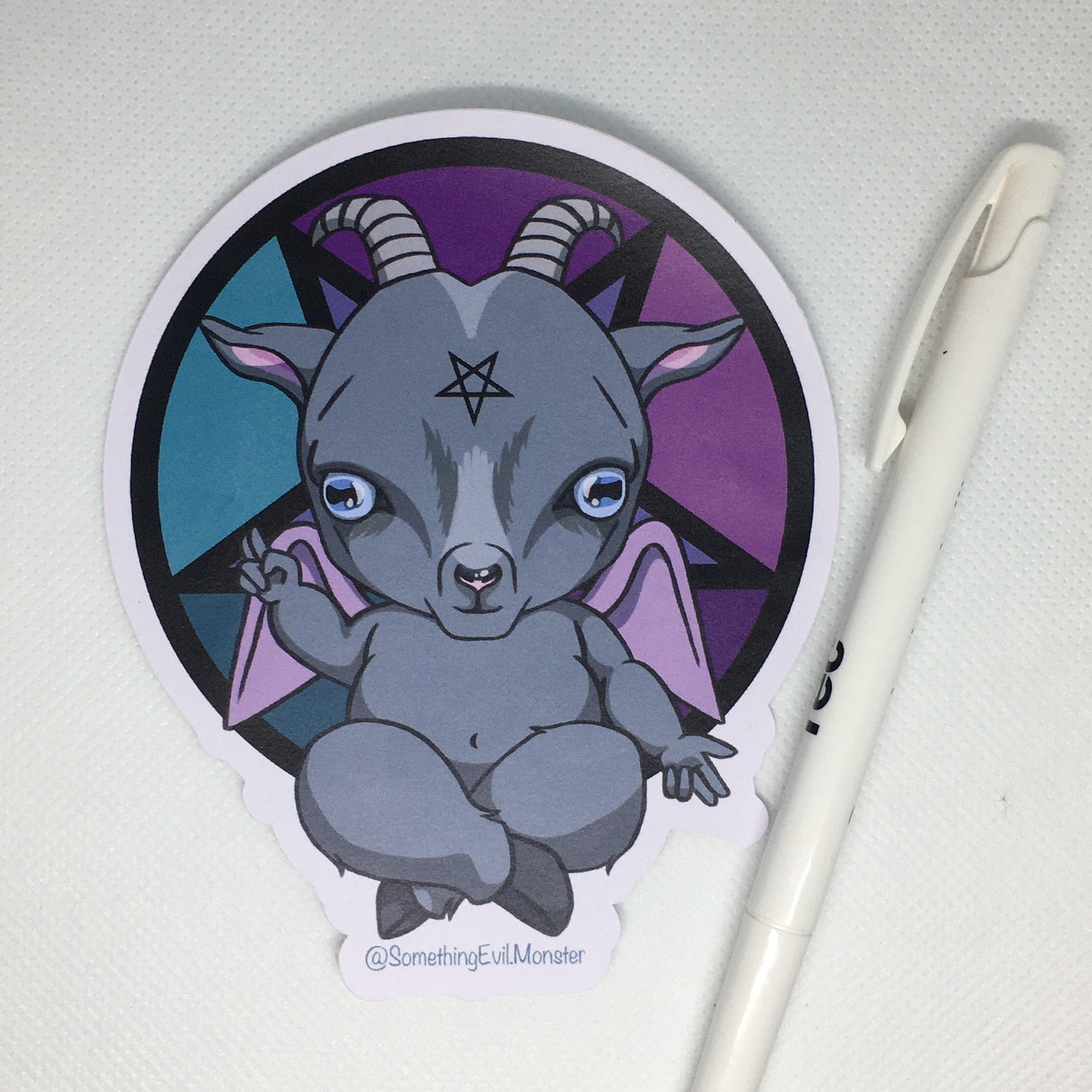 Baphomet Laptop Sticker Cute Satan Adorable Goat Kawaii | Etsy
