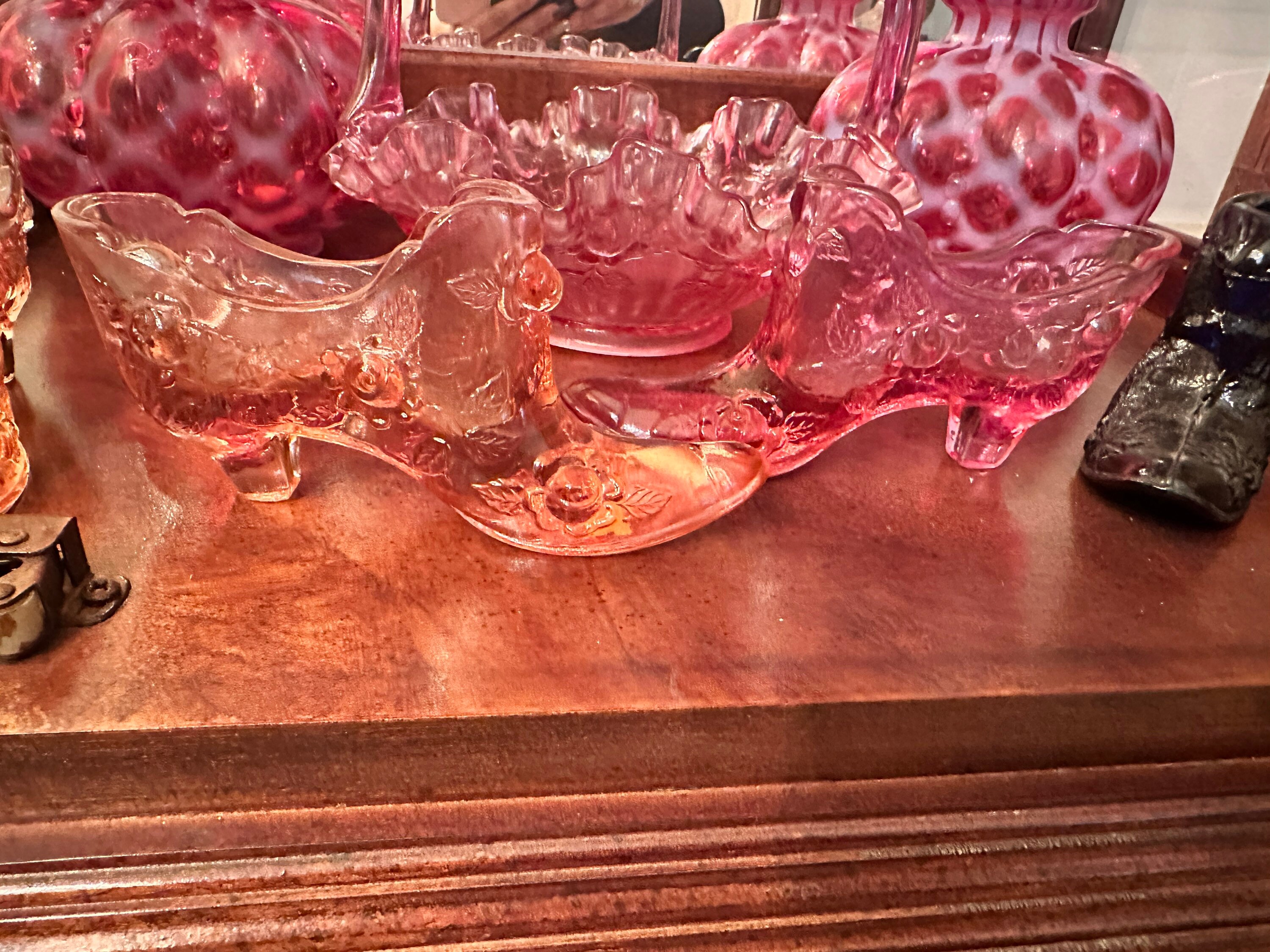 4pc Fenton Glass Boots - Etsy