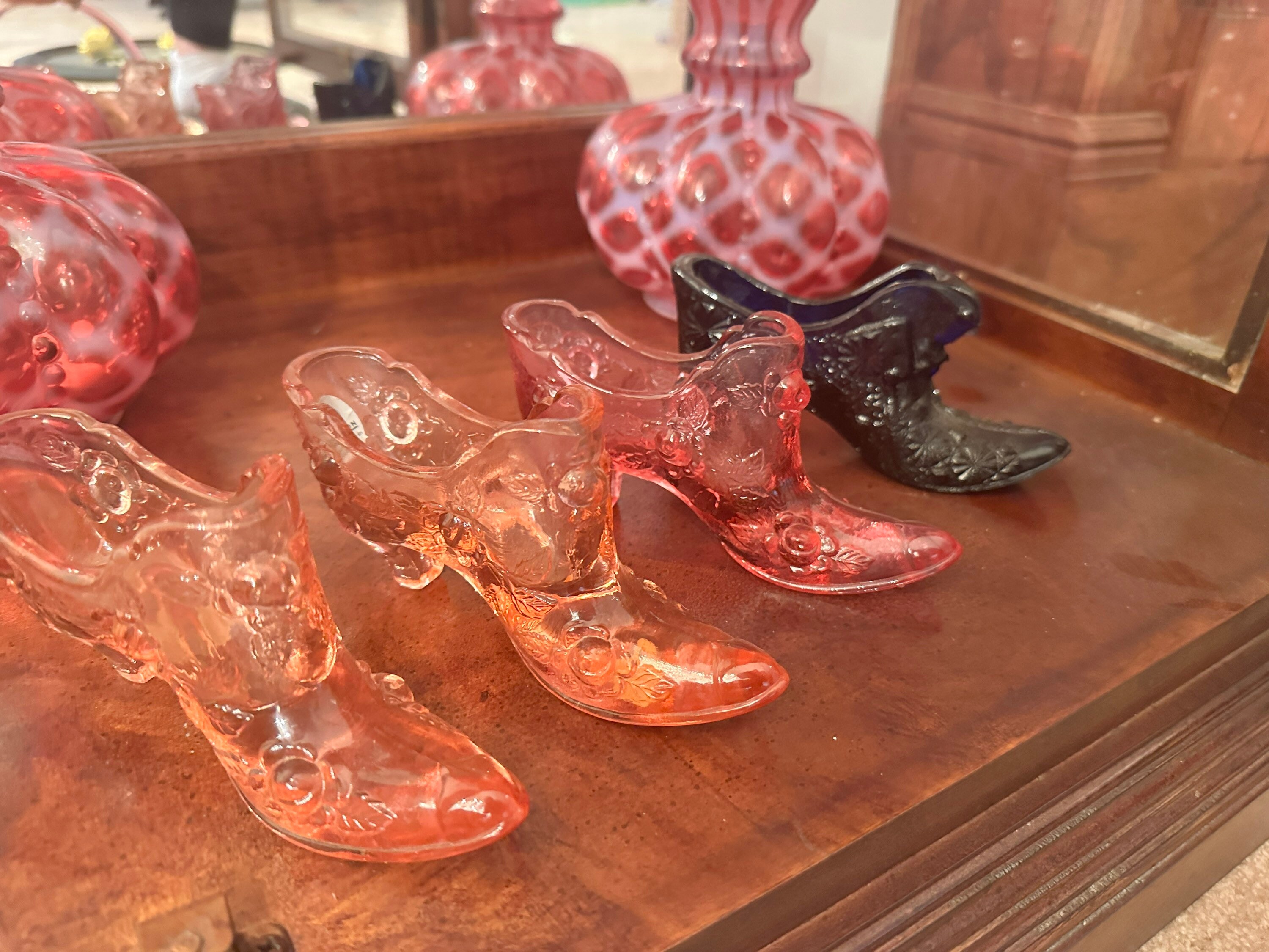 4pc Fenton Glass Boots - Etsy