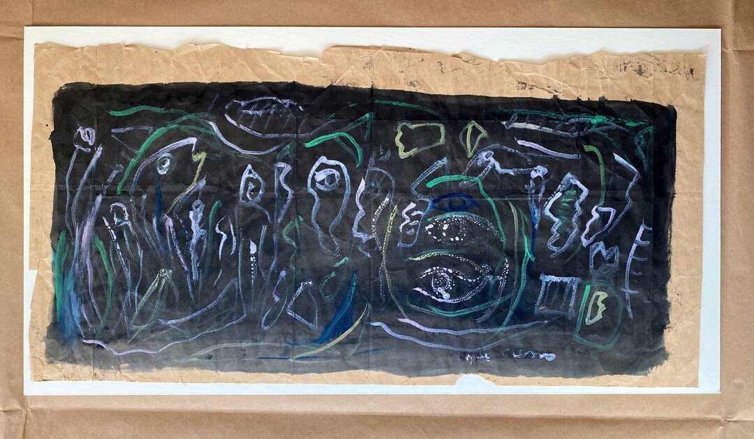 Joe Reno Watercolor on Paper Bag Framed - Etsy