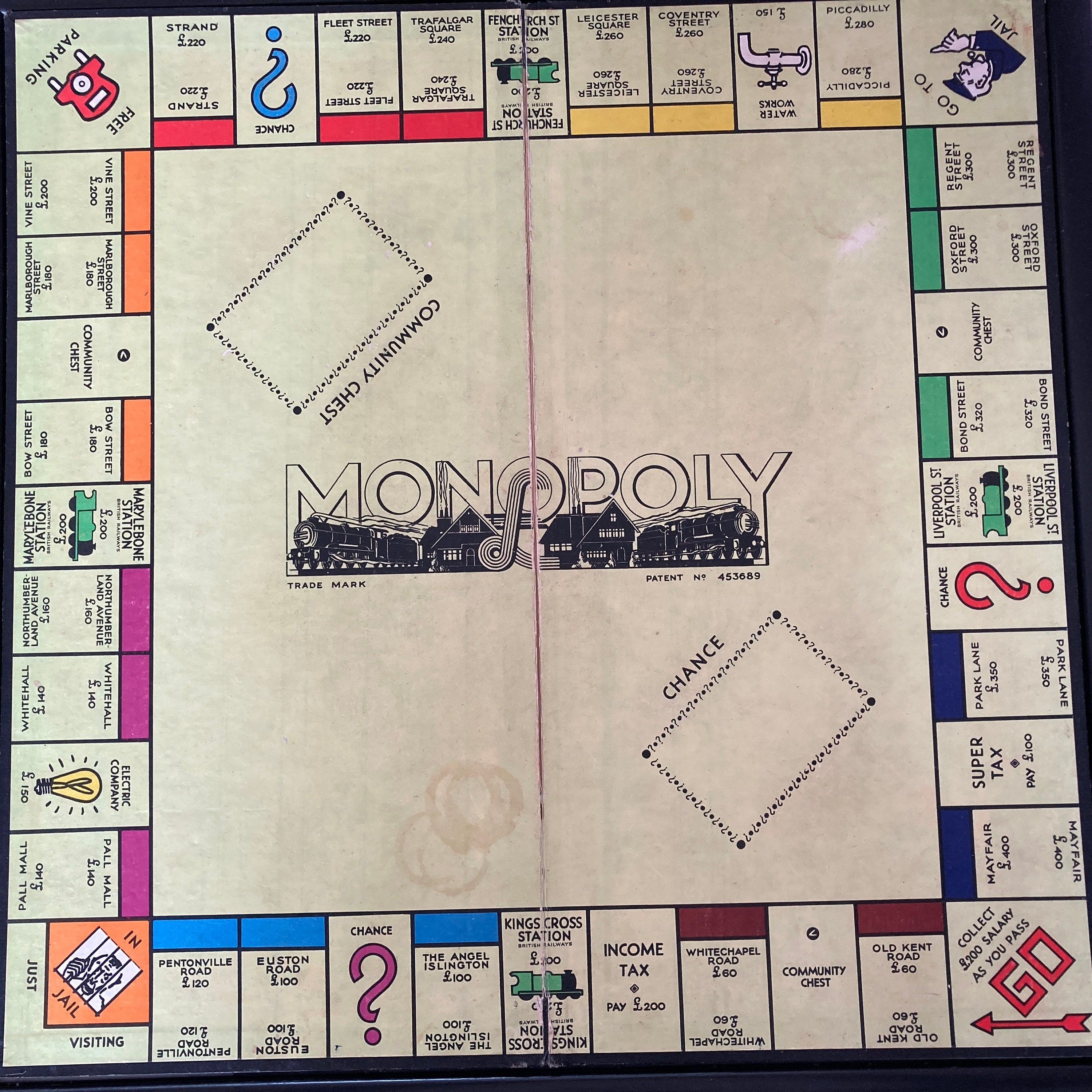 1950's Vintage Monopoly Board Game Small Red Box John | Etsy